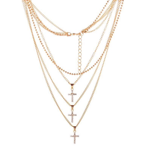Jewelry | Layered Cross Necklace | Poshmark